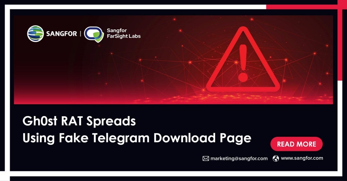 Gh0st RAT Spreads Using Fake Telegram Download Page